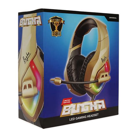 Five Below Bugha Limited Edition Led Gaming Headset With Boom Mic Gold Each Delivery Or