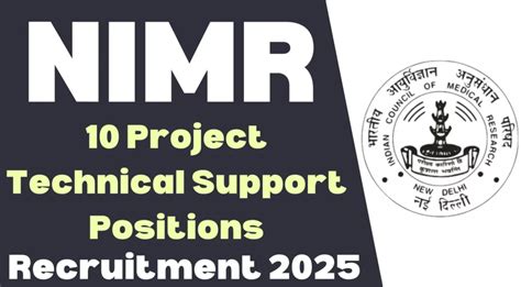 Nimr Recruitment 2025 Walk In For 10 Project Technical Support Positions Formfees