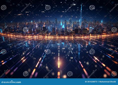 Global Connectivity Transformed Data Flow In A Futuristic Tech Vista