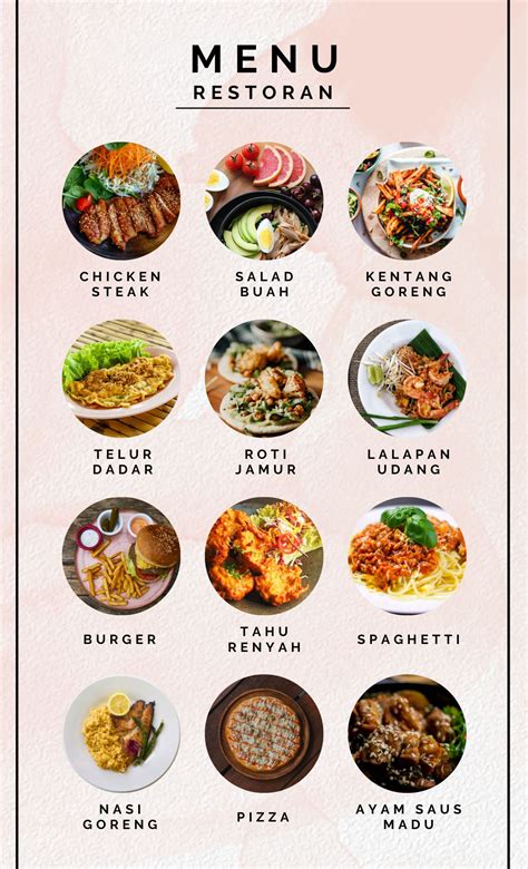 Download Template Desain Menu Restoran Putih Gratis