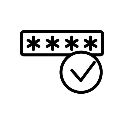 The Password Is Correct Icon Vector Outline Illustration 9763869 Vector Art At Vecteezy