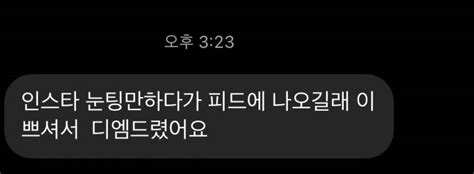 [잡담] 인스타 디엠으로 모르는 사람이 연락했는데 인스티즈 Instiz 일상 카테고리