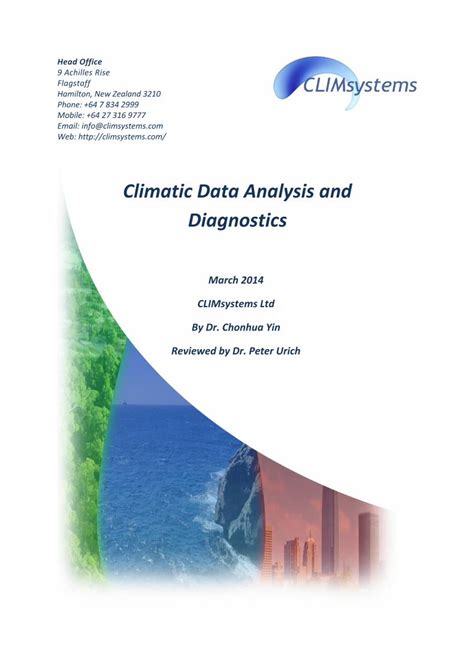 Pdf Climatic Data Analysis And Diagnostics Climsystems Ltddocuments Climsystems Services