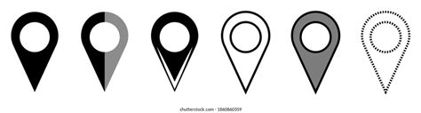 Vector Location Point Icon Set Map Stock Vector Royalty Free Shutterstock
