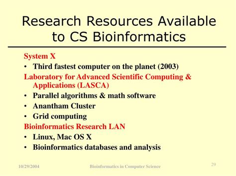 ppt bioinformatics in computer science the virginia bioinformatics