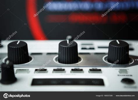 Professional Midi Controller Party Music Producer Play Remix Tracks Modern Stock Photo By