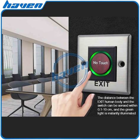 Jual Exit Button Infrared Touchless No Touch Exit Button Access Control Uk 86 X 86 Mm