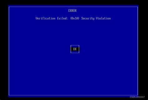 vmware esxi 创建虚拟机报错verification failed 0x1a security violation verification failed security