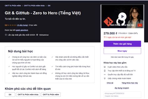 [share] Khóa Học Git Và Github Zero To Hero Tiếng Việt