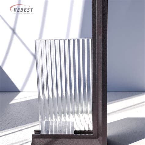 Rebest Factory Price Moru Fluted Textured Narrow Reed Pattern Glass