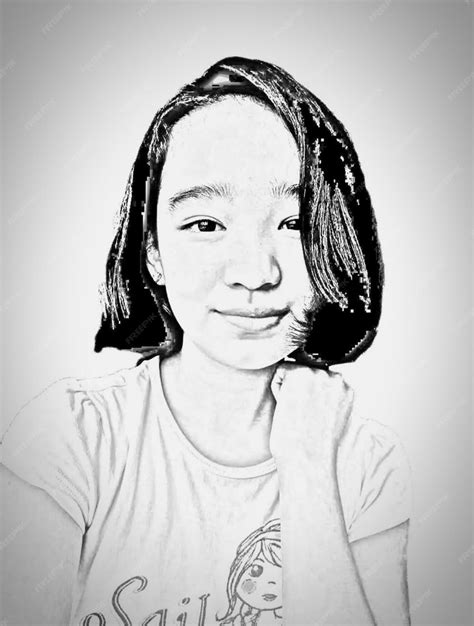 Premium Photo Portrait Of A Teenage Girl Against White Background