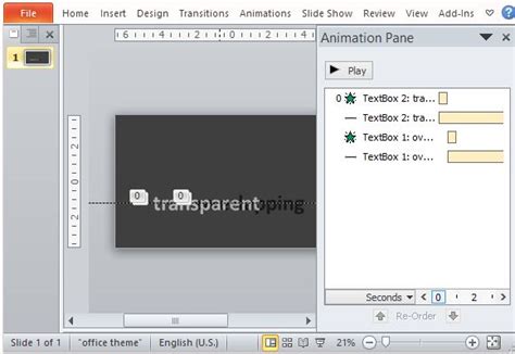 Free Animated PowerPoint Template With Overlapping Transparent Text