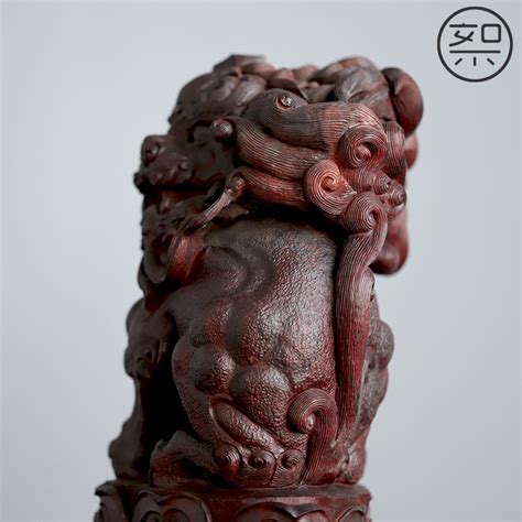 絮旧狮子瑞师摆件印度小叶紫檀木雕工艺品家用客厅室内招财镇宅 虎窝淘