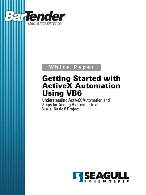 getting started with activex automation using vb6 white paper download free pdf scripting