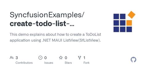 Github Syncfusionexamplescreate Todo List Application Using Net