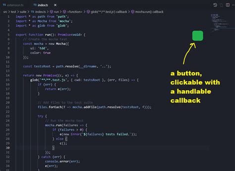 How Can I Have A Button Shown In The Main View In Vs Code Extensions