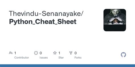 Github Thevindu Senanayake Python Cheat Sheet