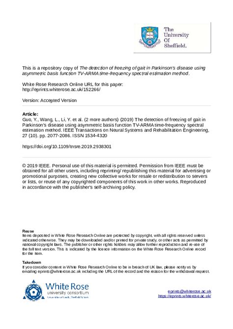 Pdf The Detection Of Freezing Of Gait In Parkinsons Disease Using Asymmetric Basis Function