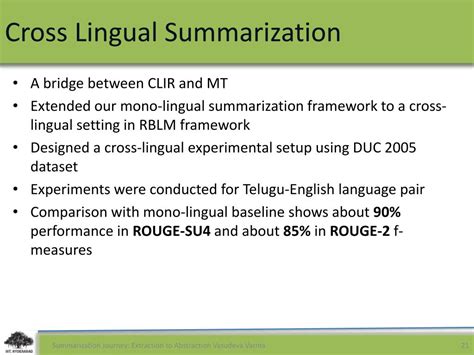 Ppt A Summarization Journey From Extraction To Abstraction
