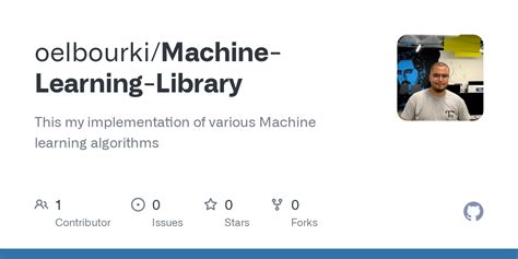 Github Oelbourkimachine Learning Library This My Implementation Of Various Machine Learning