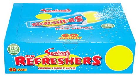 Swizzels Refreshers Original Lemon Flavoured Chew Bars Full Box