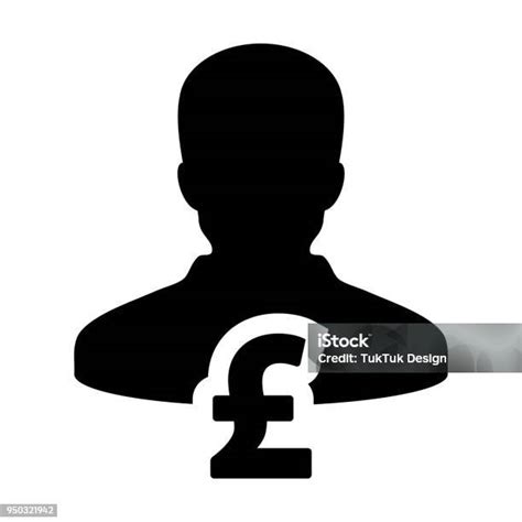 영국 파운드 기호 기호 아이콘 벡터 통화 비즈니스 및 평면 색 문양 그림에서 금융에 대 한 남성의 사람 아바타 검은색에 대한 스톡 벡터 아트 및 기타 이미지 Istock