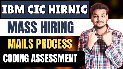 Finally Ibm Cic Hiring Started Ibm Cic Coding Assessments Mails Ibm Coding Test Out Youtube