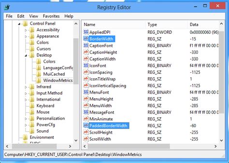 How To Change The Window Border Size In Windows 8