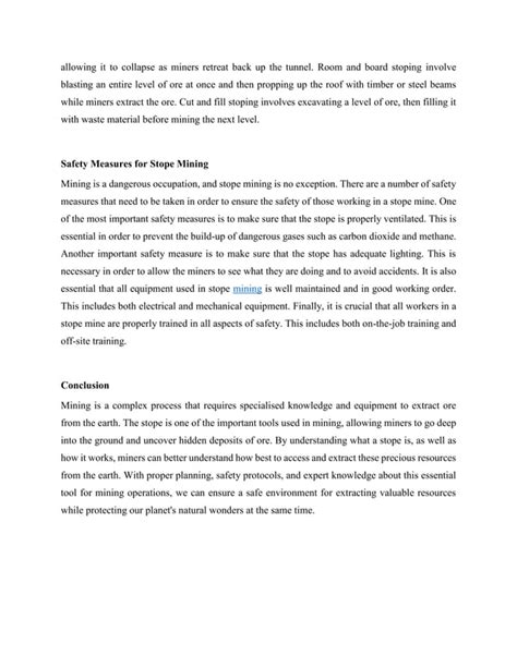 What Is A Stope In Mining Uncovering The Hidden Treasures Of Ore