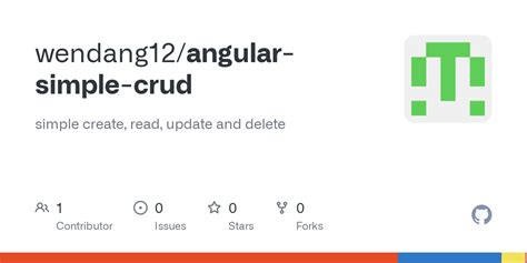 Github Wendang Angular Simple Crud Simple Create Read Update And Delete