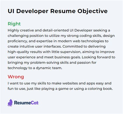 Top 17 Ui Developer Resume Objective Examples Resumecat