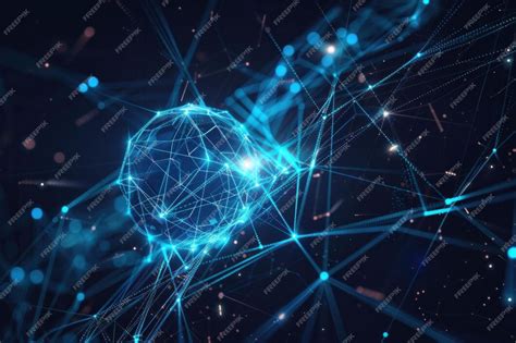 Premium Photo Abstract Digital Representation Of Interconnected Nodes And Lines Resembling A