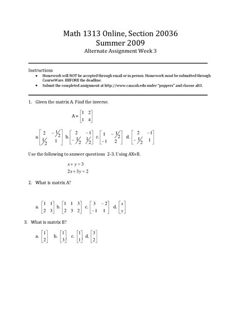 10 mcqs questions on finite math with applications math 1313 docsity