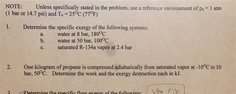 Solved NOTE Unless Specifically Stated In The Problem Use Chegg Com