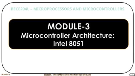 Microprocessor And Microcontroller Module 3 Ppt