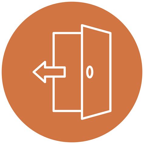 Exit Door Icon Style 22041910 Vector Art At Vecteezy