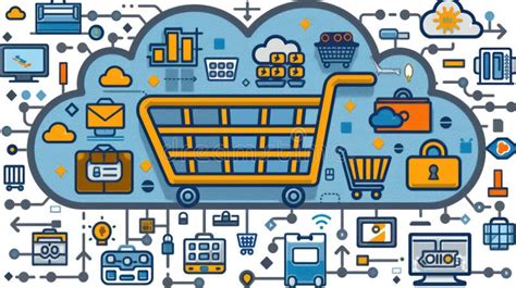 Cloud Computing For E Commerce Online Shopping Platforms Stock