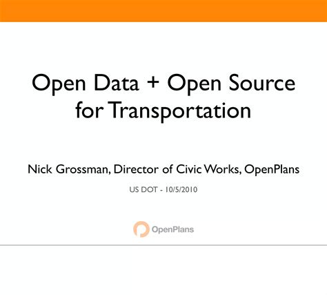 Open Data Open Source For Transportation Pdf