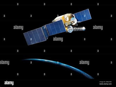 Model Of A Skynet4 Series Of Military Communications Satellites Placed In A Geo Stationary