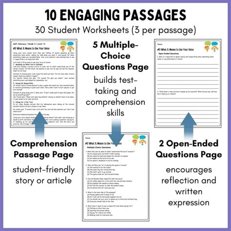 Self Advocacy Sel 3rd Grade Reading Comprehension Passages With Questions