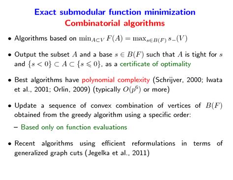 Learning With Submodular Functions Francis Bach MLSS Kyoto Slides Yosinski