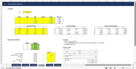 Mean Variance Portfolio Template Buddies