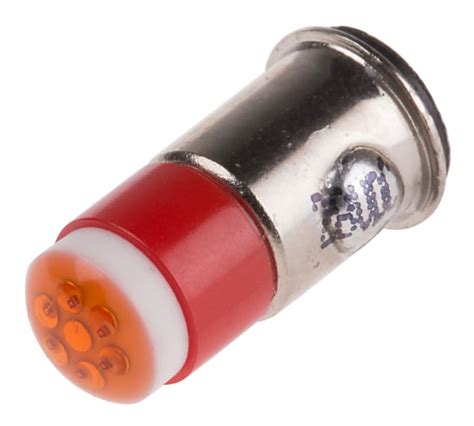 RS PRO RS PRO Red LED Indicator Lamp 28V Dc Midget Flange Base 6mm Diameter 40mcd 206