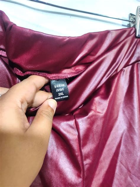 Shein Curve Plus Size Pu Leather Pants Womens Fashion Bottoms Other