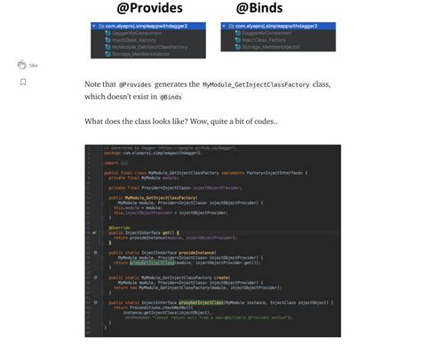 【dagger】provides Vs Binds