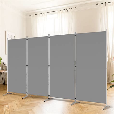 Rantila 4 Panel Room Divider 6 Ft Tall Folding Privacy Screen Room Dividers Freestanding Room