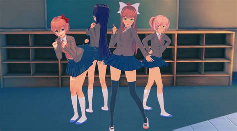 Og Ddlc Menu Poses Wallpaper Sfw By Elbeno On Deviantart