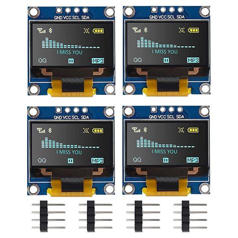 Módulo De Pantalla Oled Superior De 4 Piezas I2c Iic 128x64 096 Pulgadas Ssd1315 Para