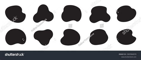 Organic Blob Shape Abstract Amoeba Irregular Stock Vector Royalty Free
