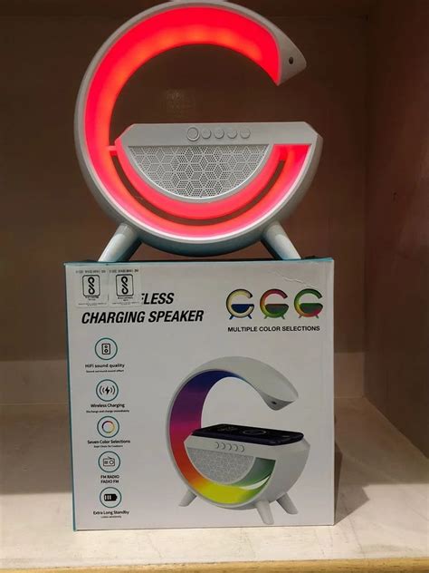 G Shape Rgb Light Table Lamp Bluetooth Speaker With Fm Radio Wireless